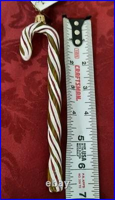 Christopher Radko Candy Cane Minty Twirls Christmas Tree Ornament RARE ...