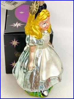 RARE Vint. Christopher Radko Disney ALICE IN WONDERLAND Alice Glass ...